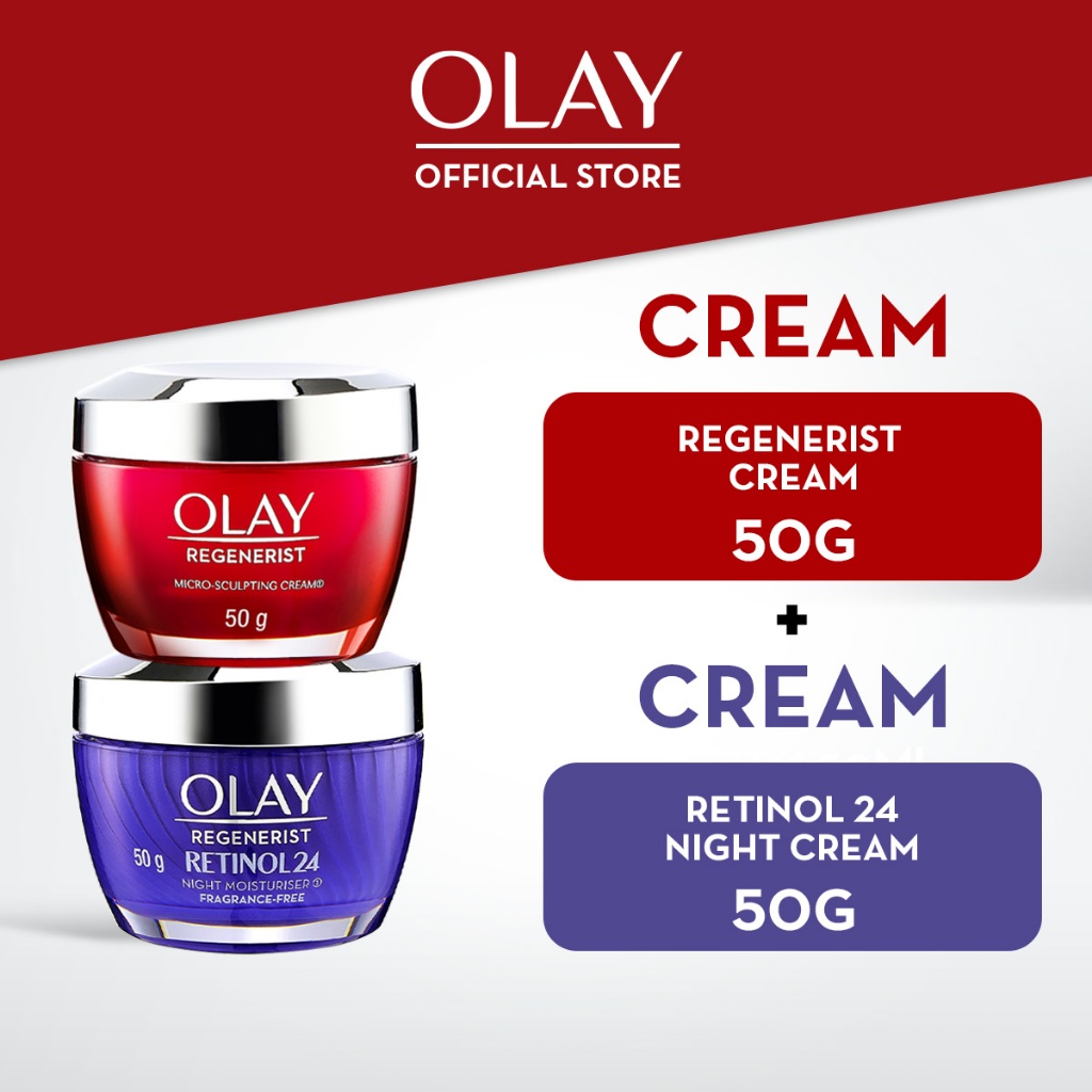 Olay Niacinamide Anti Aging Cream Regenerist 50g + Retinol Anti-Aging ...