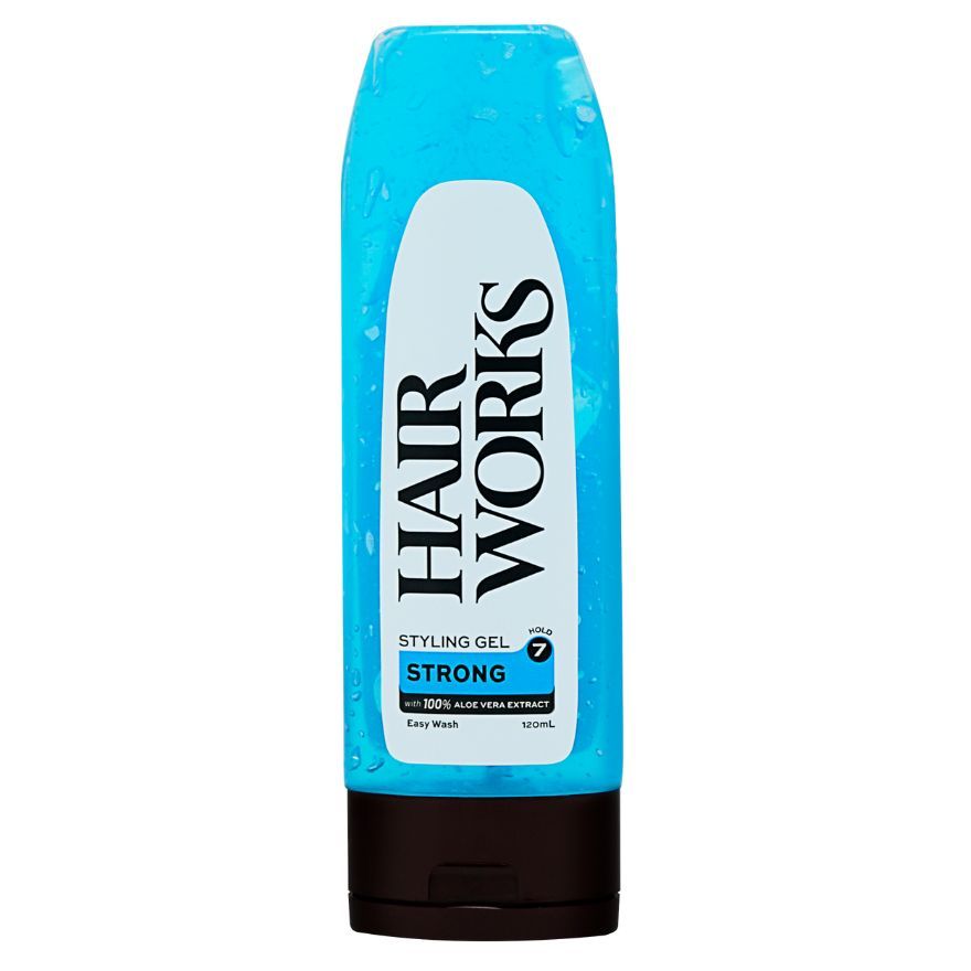 HAIR WORKS Strong Hold Hairstyling Gel (Blue) 120mL | Shopee Philippines