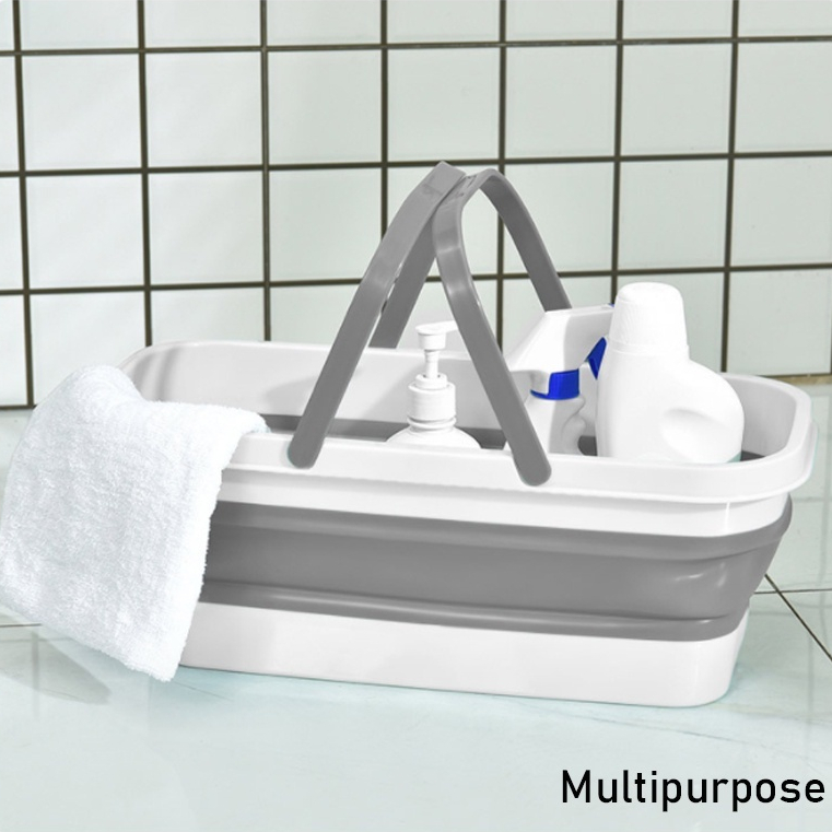 Multi-Purpose Collapsible Rectangle Mop Bucket /Laundry Basket/Picnic ...