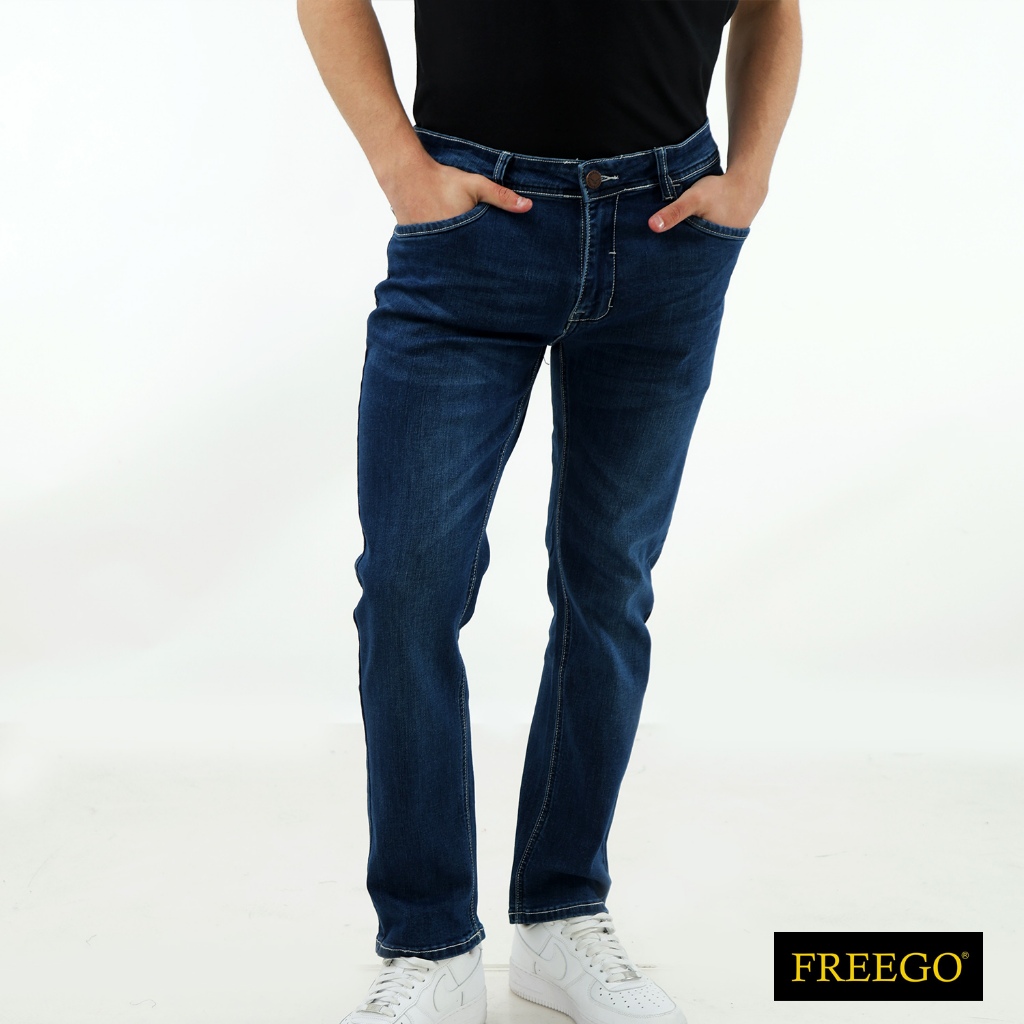 Freego Mens Denim Long Pants Slim Tapered Fit Stretch GSB23-0031 ...