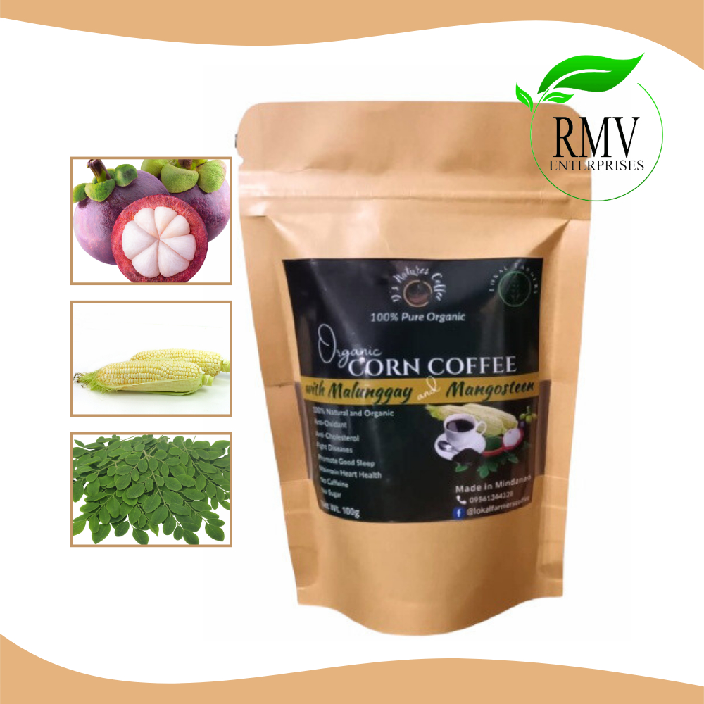 Organic Corn Coffee with Malunggay and Mangosteen 100g | Shopee Philippines