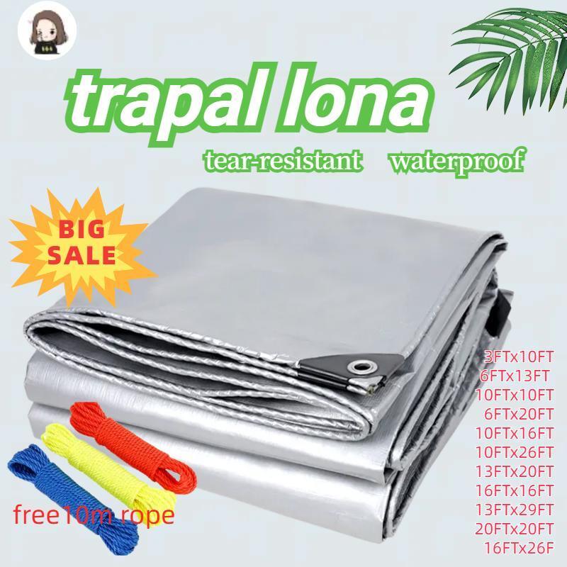 Trapal Cover Makapal Waterproof Tarpaulin Heavy Duty Lona Pang Bubong ...