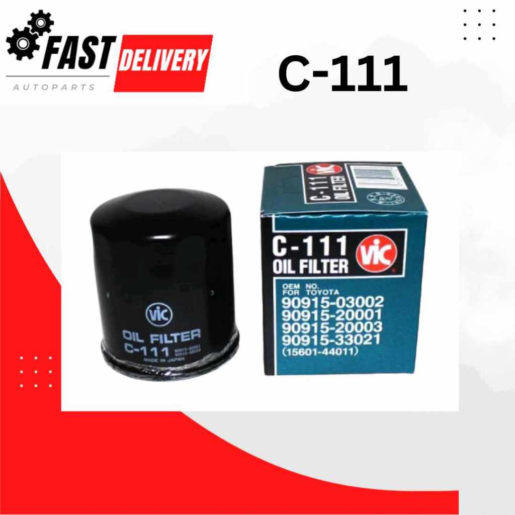 Original Vic Oil Filter C-111 Toyota Revo/ Fortuner/ Innova/ Rav4 ...