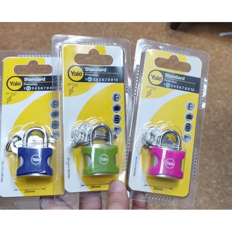 Yale Padlock W/Pvc Protective Cover Ye3/25/112/1 ( 25mm) | Shopee ...
