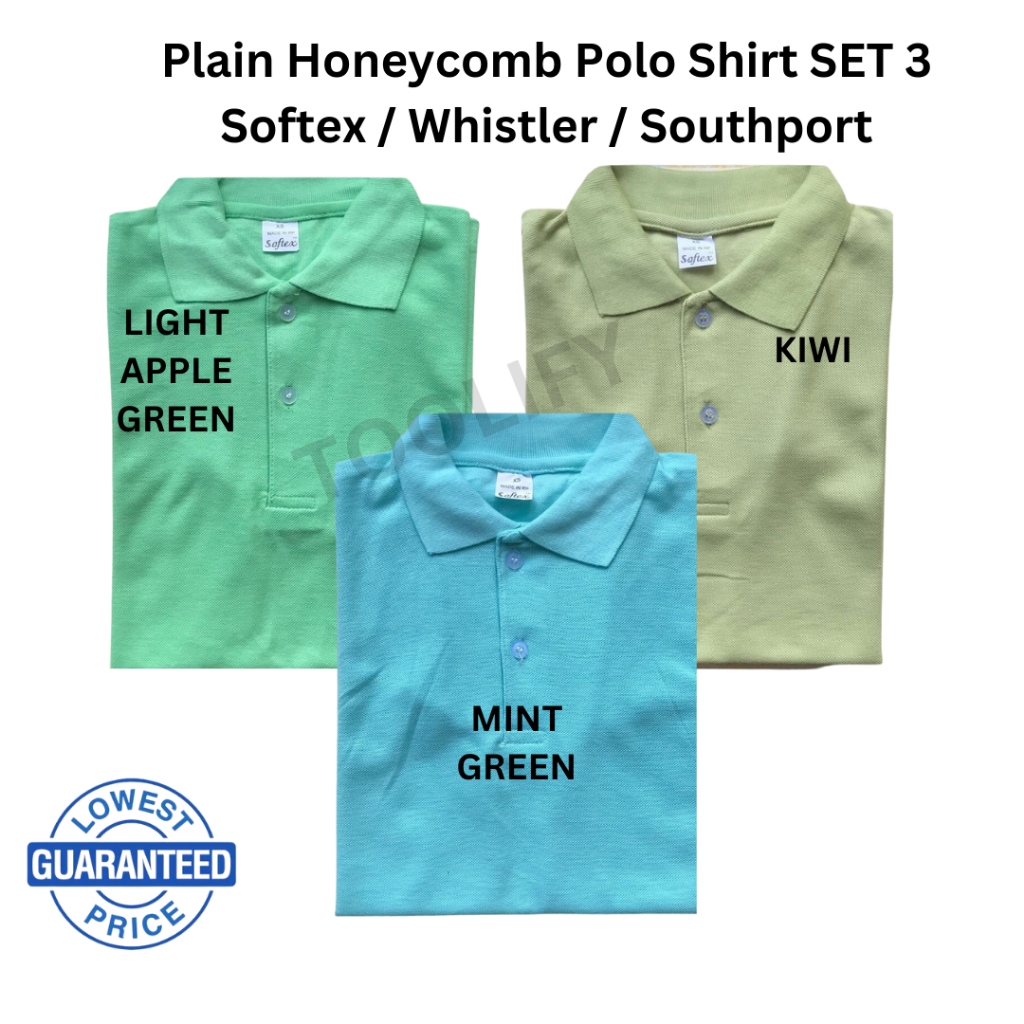 Polo Shirt Lt. Apple Green, Kiwi, Mint Green | Unisex | Honeycomb ...