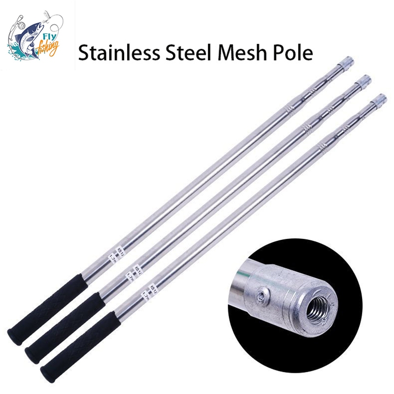 Fishing Catching Net rod 2.1M Stainless Steel Harpoon Rod Fishing Gear ...