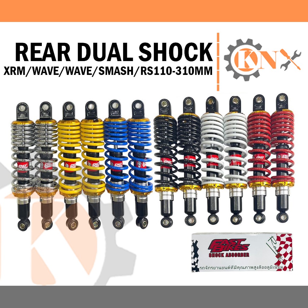 BLACK SERIES REAR SHOCK FOR XRM/WAVE125/TMX/DASH/SMASH 310MM ( 1PAIRS ...