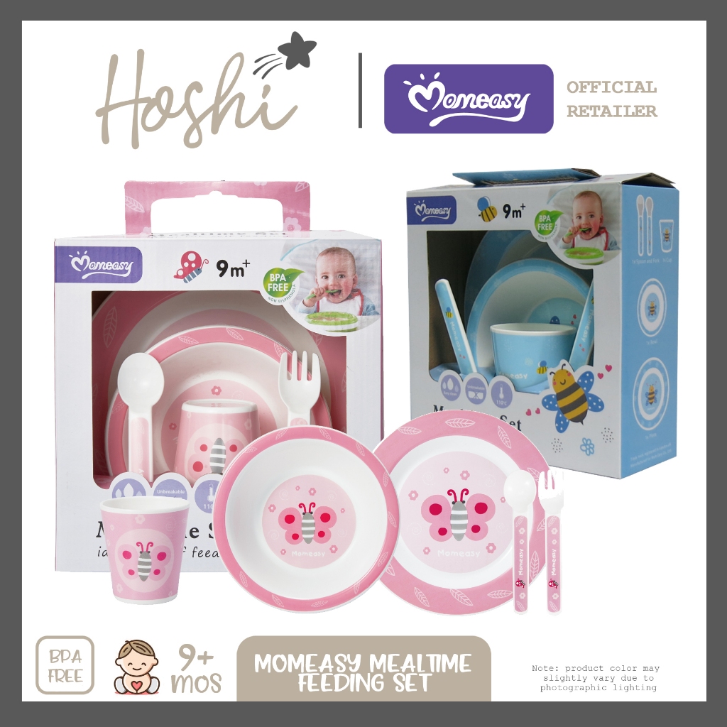 Hoshi Baby x Momeasy Baby Mealtime Feeding Set, Gift Set for Baby ...
