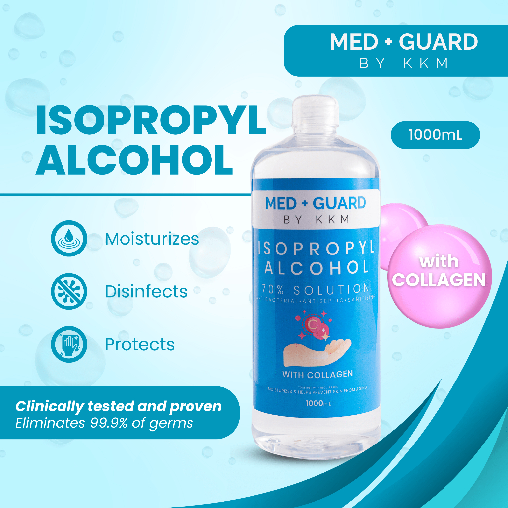 MED+GUARD Isopropyl Alcohol 70% Solution with Moisturizer and Collagen | Shopee Philippines