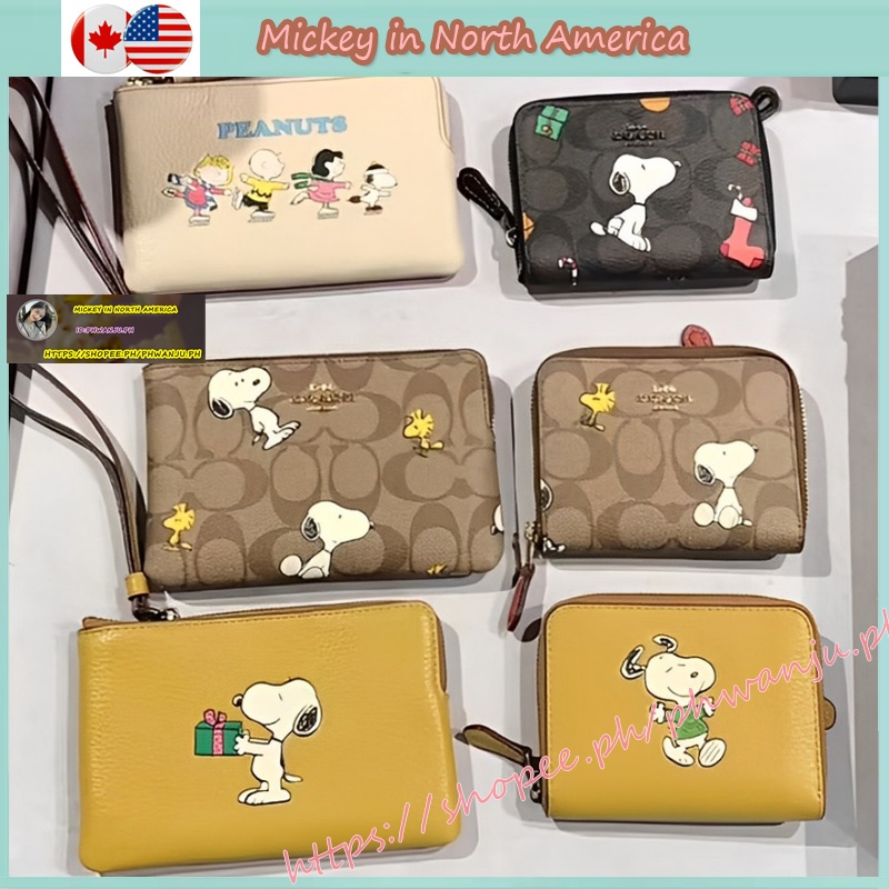 US 100% authentic Snoopy wallet bifoldCoin Purse wristlet wallet long ...