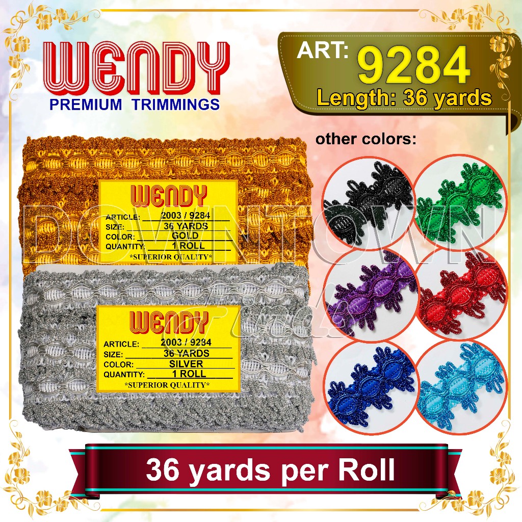 STO. NINO Costume Trimmings #9284 (6 cm width) (36 yards per roll ...