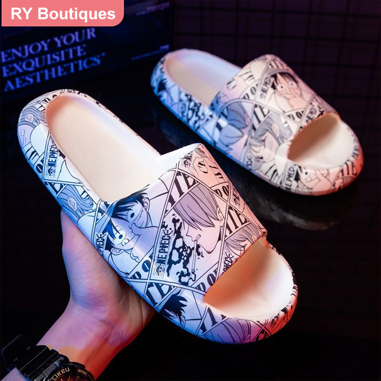 One piece|Naruto Slippers Anime Yeezy Korean fashion for Men and Women ...