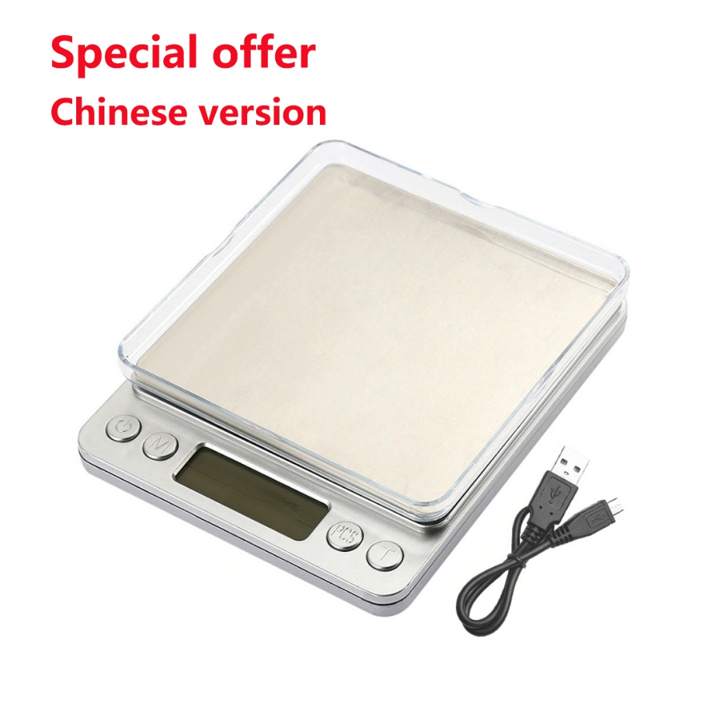 Rechargeable 3000g/0.1g Food Weighing Scale Digital Kitchen Scale ...