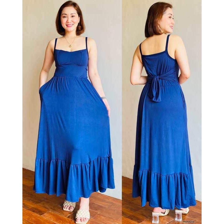 String Sexy Maxi Dress (Plain) | Shopee Philippines