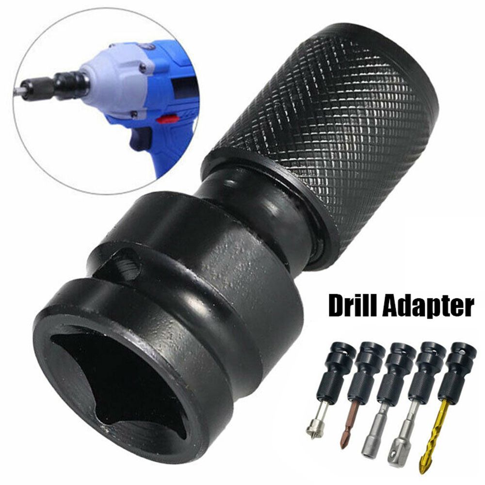 Electric Wrench Tool Change Socket Adapter Hex Drill Chuck Converter ...