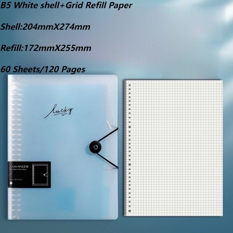 Note Binder A4/A5/B5 Binder Thickened Refillable Binder Notebook School ...