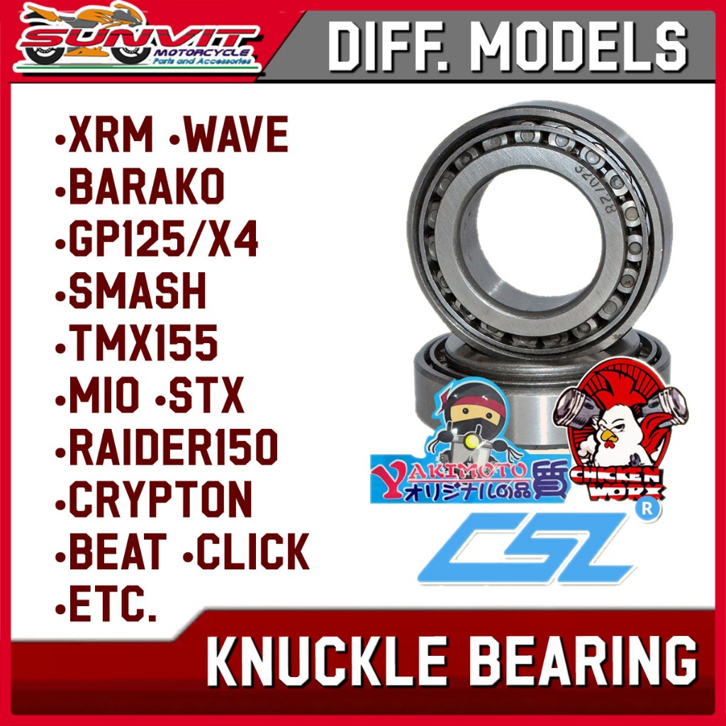 MOTORCYCLE KNUCKLE BEARING C100 RS RAIDER TMX BARAKO XRM WAVE SMASH ...