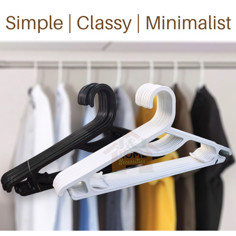 12pcs Slim Flexible Plastic Hanger adults clothes aesthetic minimalist ...