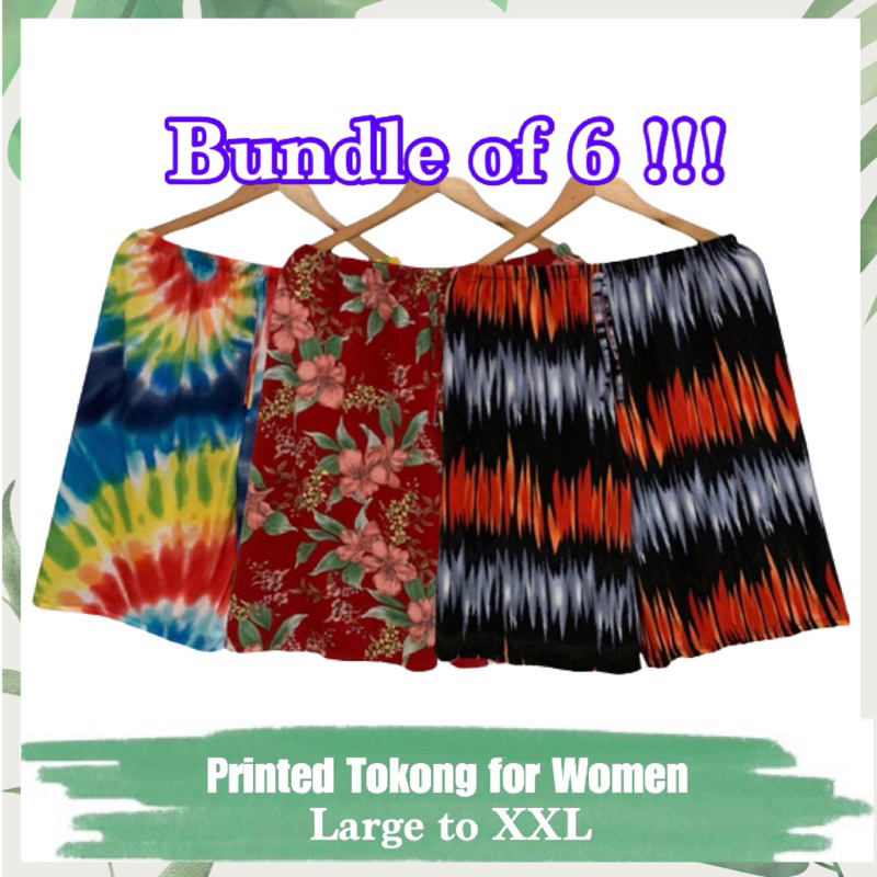 Bundle of 6‼️Printed Tokong for Women-Plus Size( Large to XXL) | Shopee ...