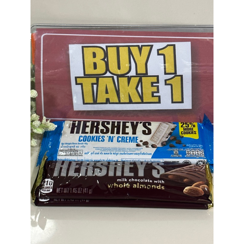 BUY 1 TAKE 1 HERSHEY'S Milk Chocolate 40g | Shopee Philippines