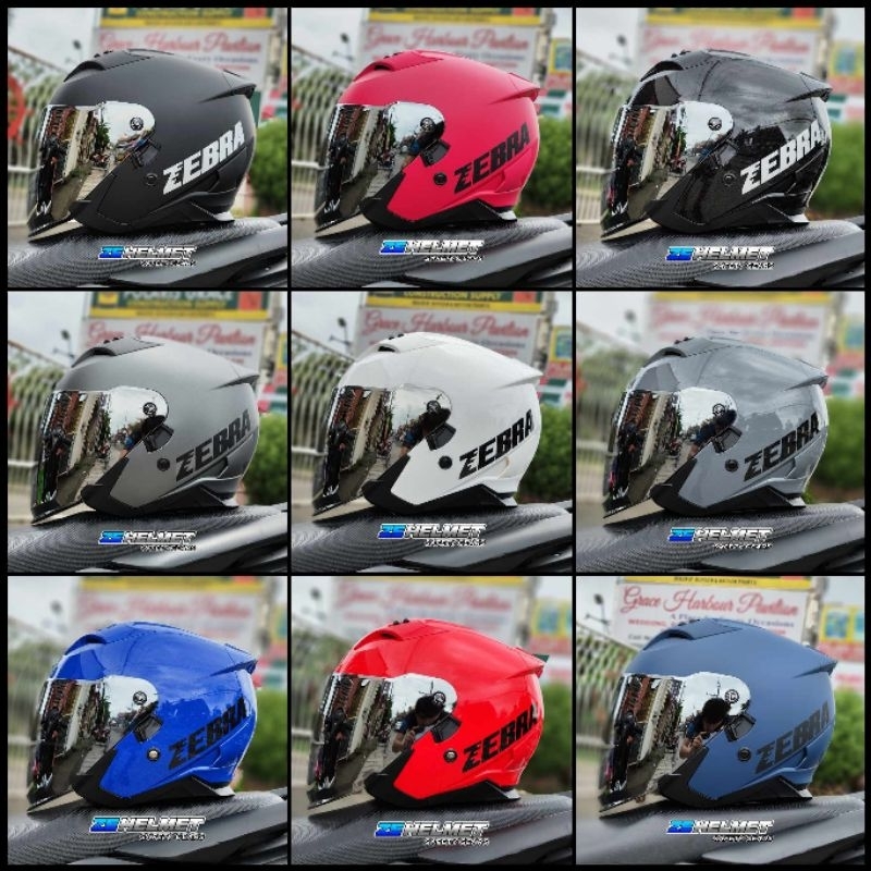 ZEBRA YM-902 PLAIN - OPEN FACE HELMET | Shopee Philippines