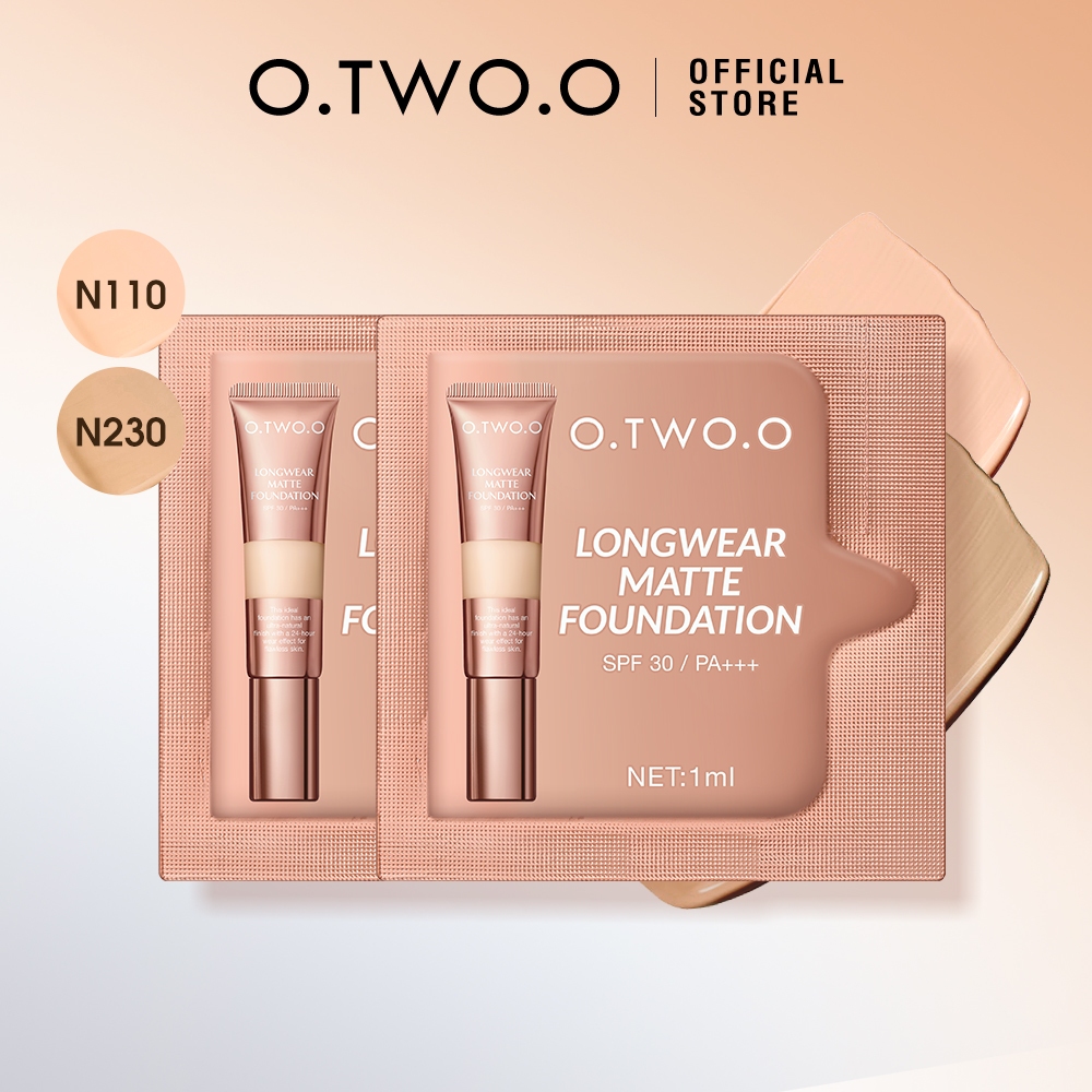 O.TWO.O Full Cover Foundation Face Makeup Waterproof Long Lasting 1ML ...