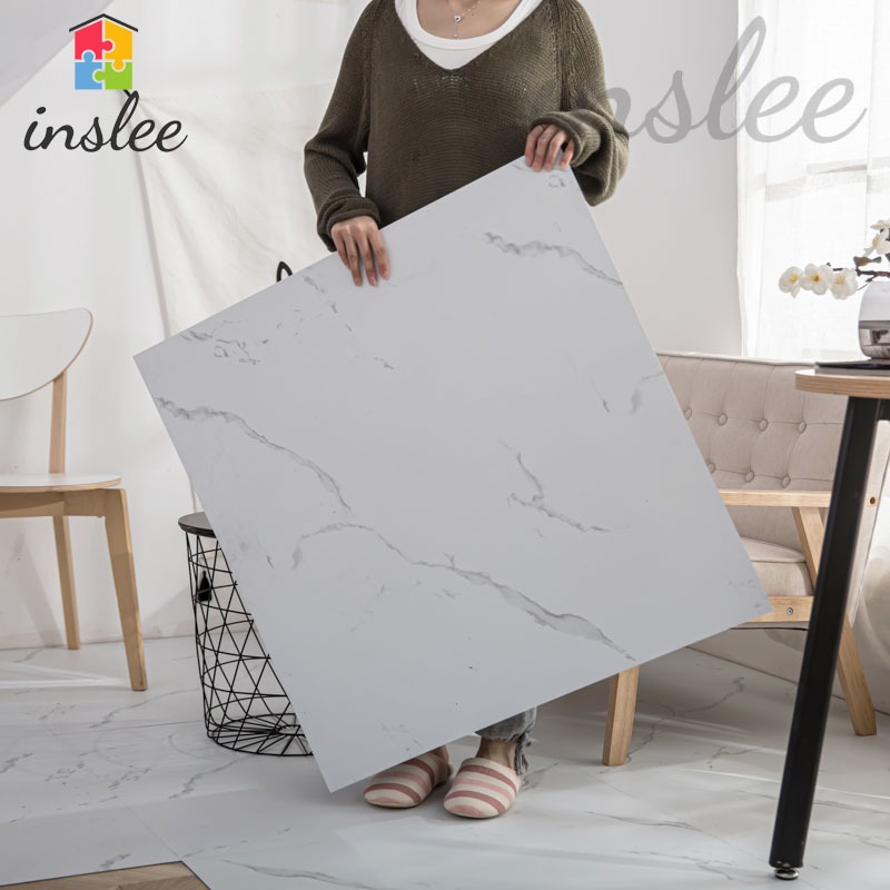 45X45CM Marble vinyl tile flooring self adhesiv 91X16CM Waterproof ...