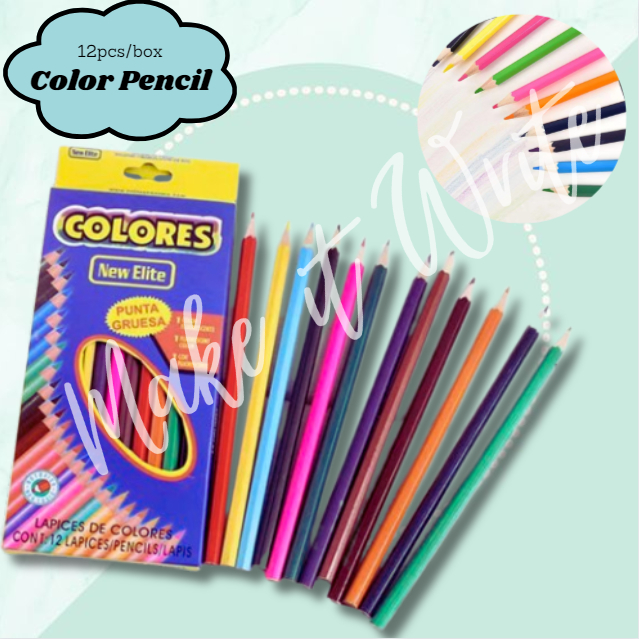 12pcs Color Boxed Colored Pencils Children Drawing Pens Colouring ...