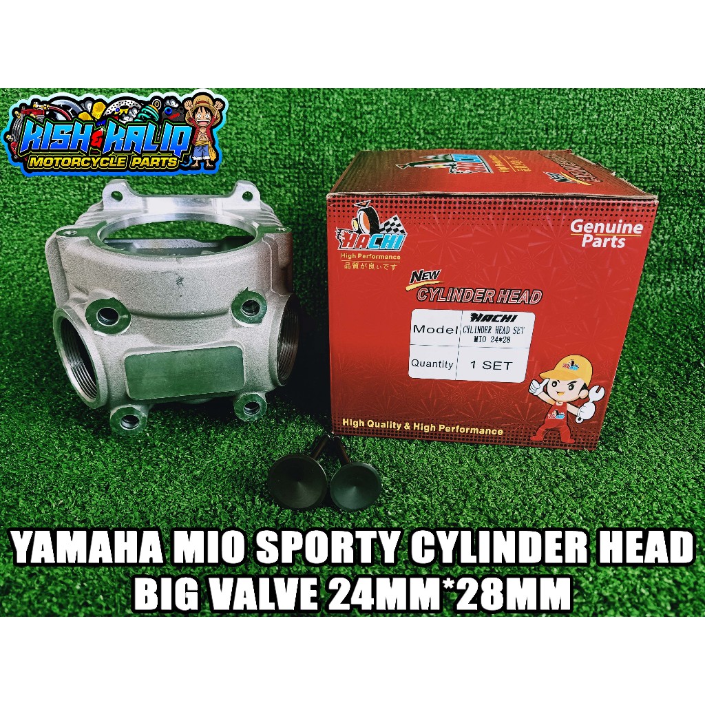CYLINDER HEAD BIG VALVE 24MM*28MM FOR YAMAHA MIO SPORTY | Shopee ...