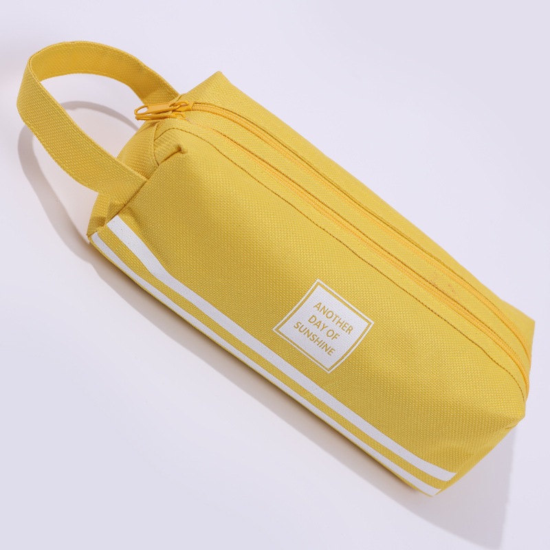 Large capacity pencil case with double pull-out pencil case portable ...