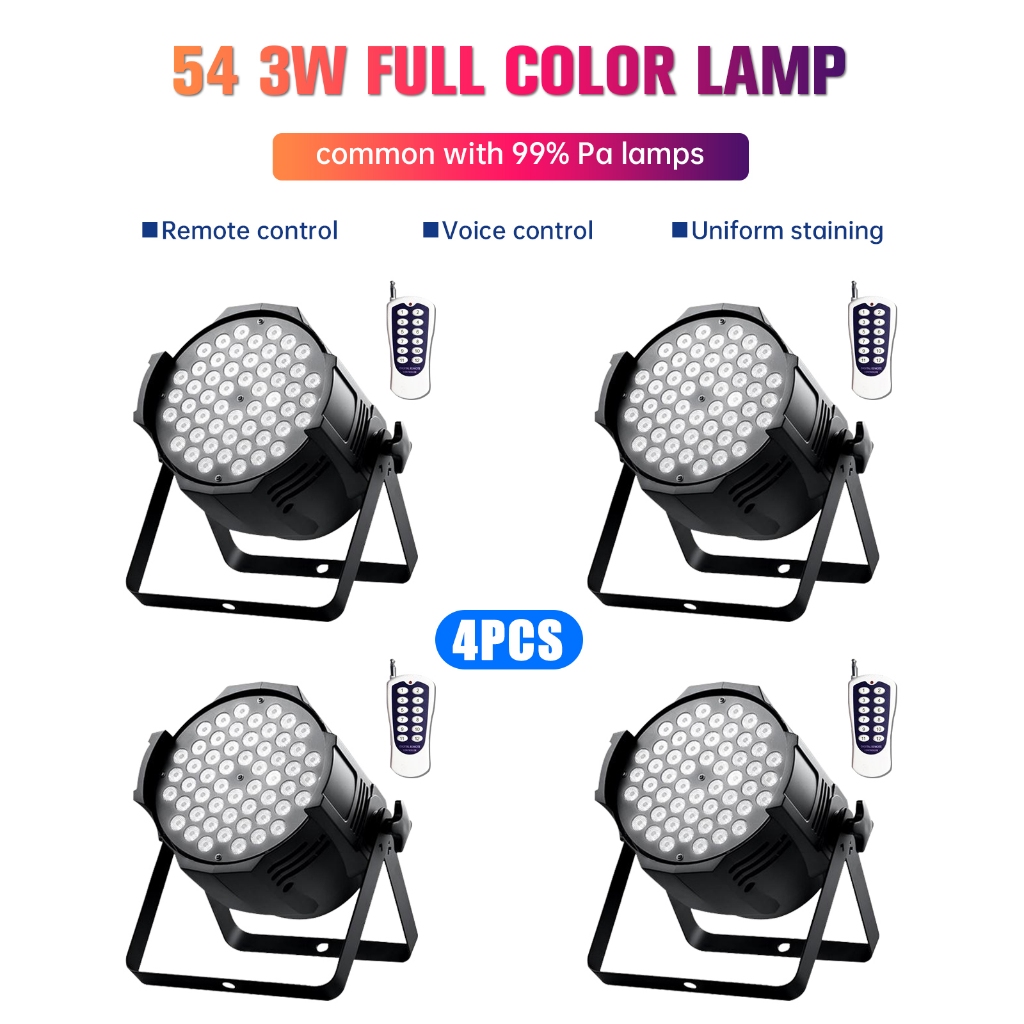 Big-Dipper Stage Lights (4pcs)54led*3W RGBW&LP001 ( With DMX Cable ) LED Par Light 3in1 Stage ...