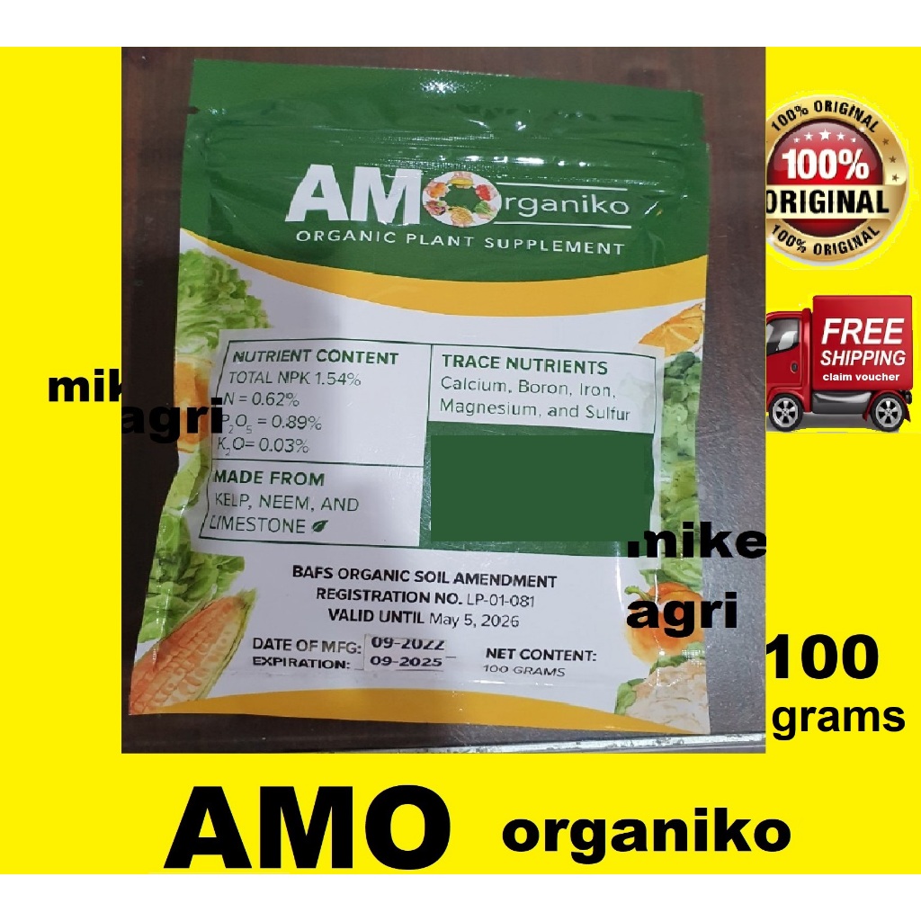 AMO AMORGANIKO Organic fertilizer 100 grams per sachet 100% ORIGINAL ...