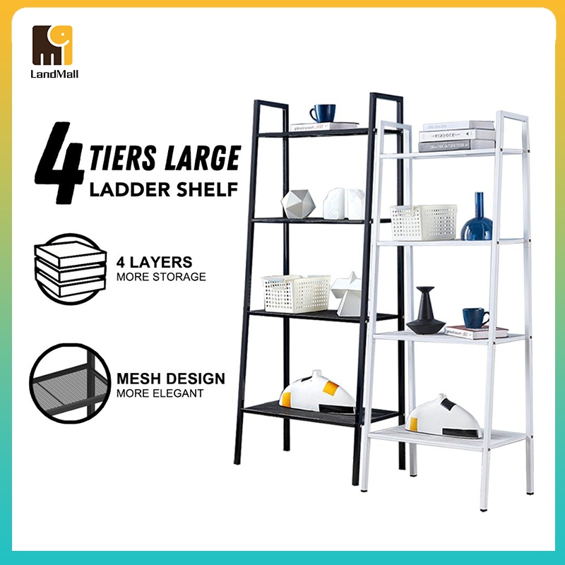 Metal Book shelf Storage Rack Shelves 4 5 layer Living Room Bedroom ...