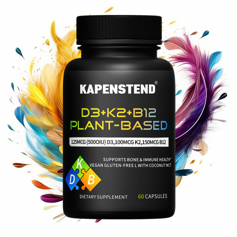 D3+K2+B12 Capsules,High Potency Food-Based Immune Support, Bone Health ...