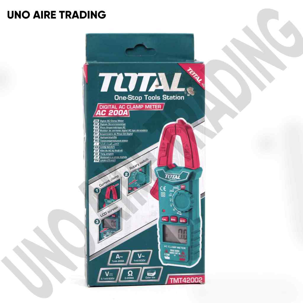 Clamp Tester Digital Clamp Meter TOTAL TMT46003 AC 200A | Shopee ...