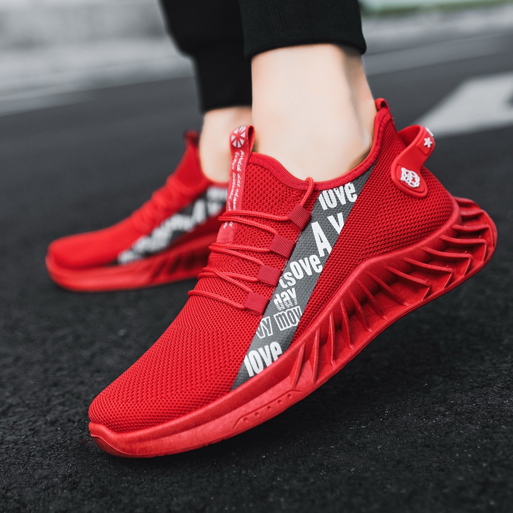 Men's Breathable Mesh Sports Shoes Thin Running Shoes Shock Absorbing ...