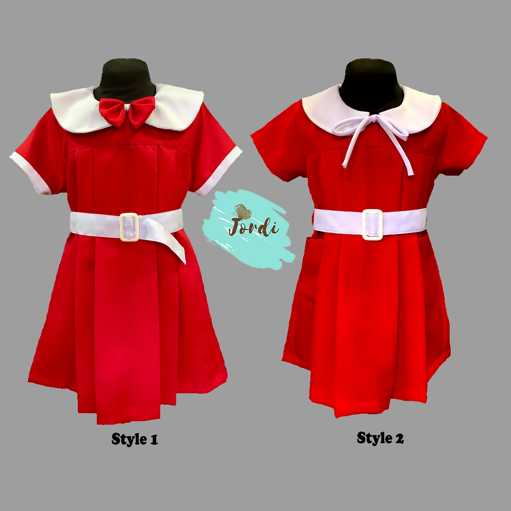 Red Dress Uniform for Pre-School Daycare Kinder | Shopee Philippines