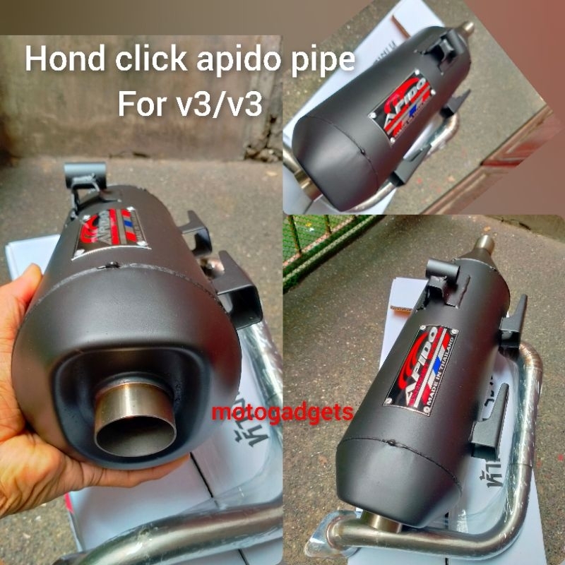 Apido pipe For honda click v2/v3/125/150i/M3/Gear/Nmax V2 | Shopee ...