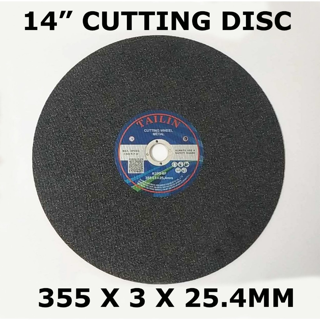 ORIGINAL TAILIN CUTTING DISC 14" ( 355 X 3 X 25.4MM ) SINGLE PLY A30Q ...