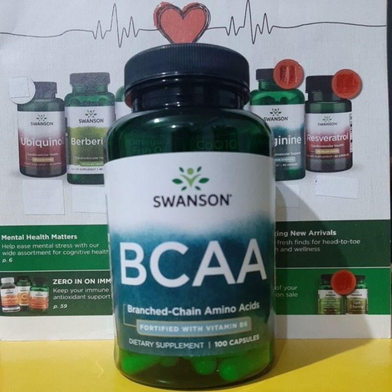 BCAA 100 Capsules Branched-Chain Amino Acids EXPIRY: May 2025 Swanson ...