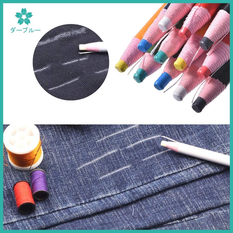 12 Pieces Colorful Sewing Mark Pencil Sewing Pull Line Crayon Tailor's ...