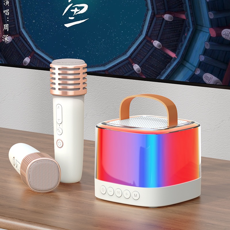 Kinyo K12 Mini Portable Karaoke Bluetooth Speaker With Dual Microphone Audio Integrated ...