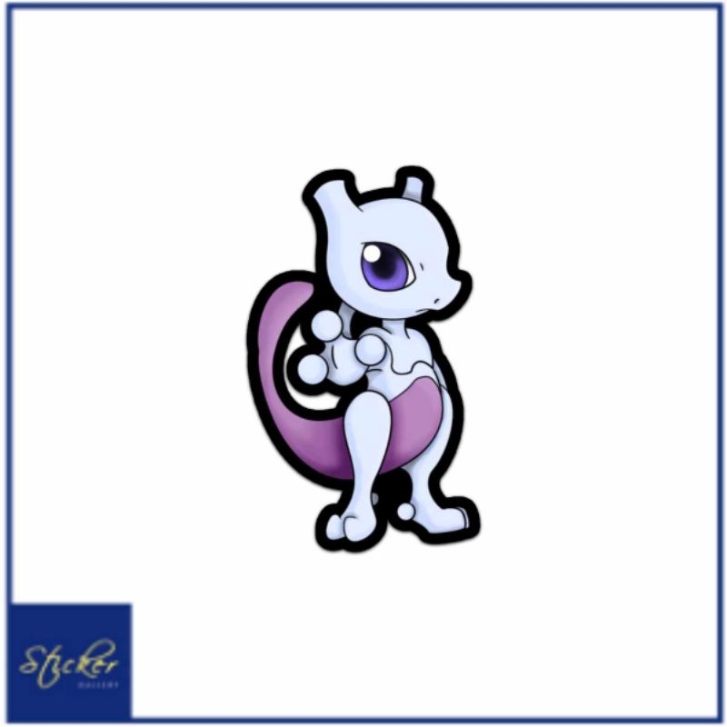 MEWTWO CHIBI ANIME WATERPROOF STICKER | Shopee Philippines