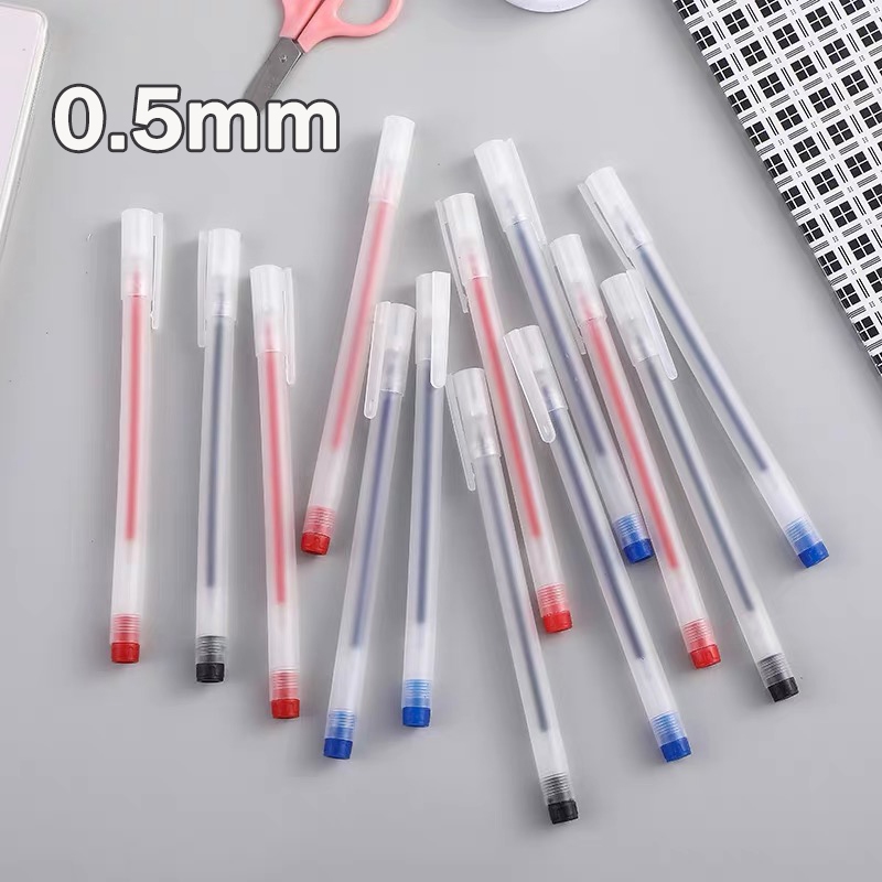 Neutral Pen Gel Pen Ballpen Black Frosted Full Needle Tube 0.5mm ...