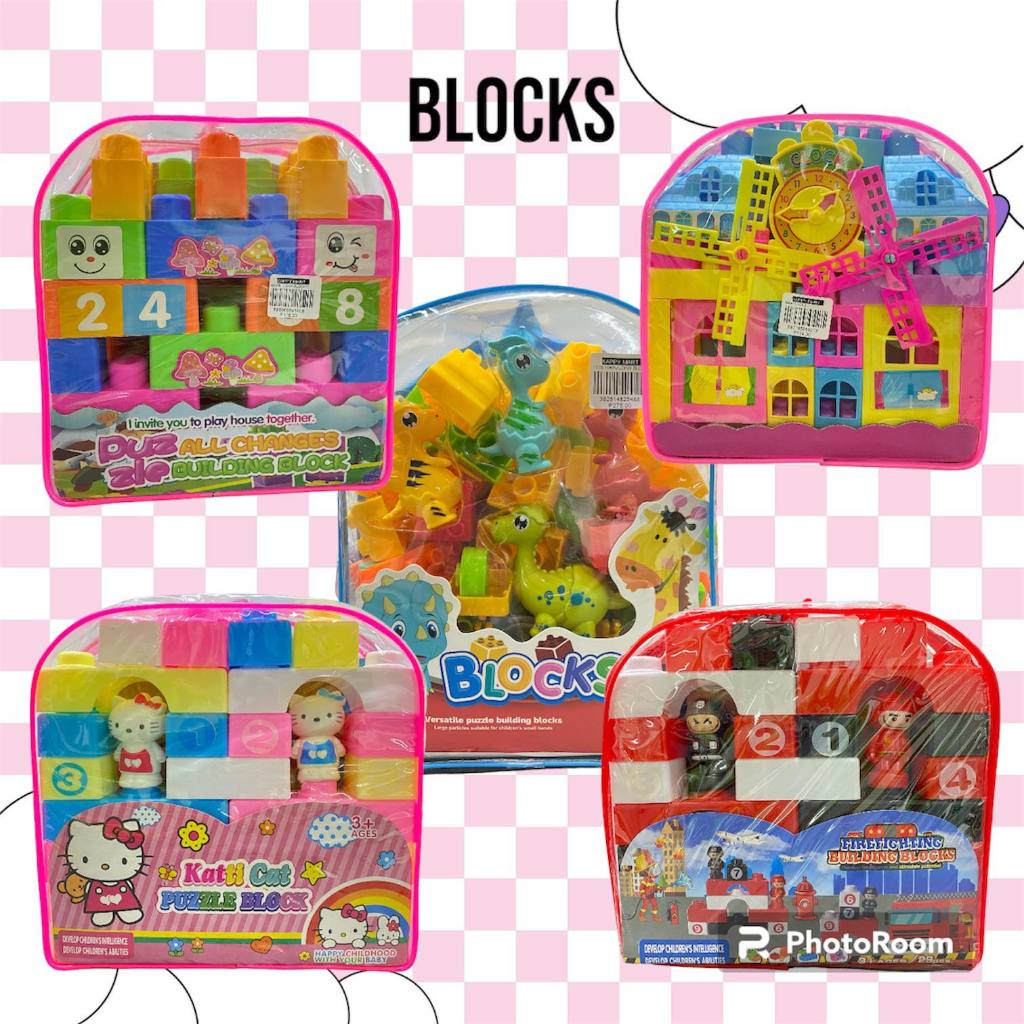 29-Piece Castle Building Blocks Backpack Set for Creative Kids Smart ...