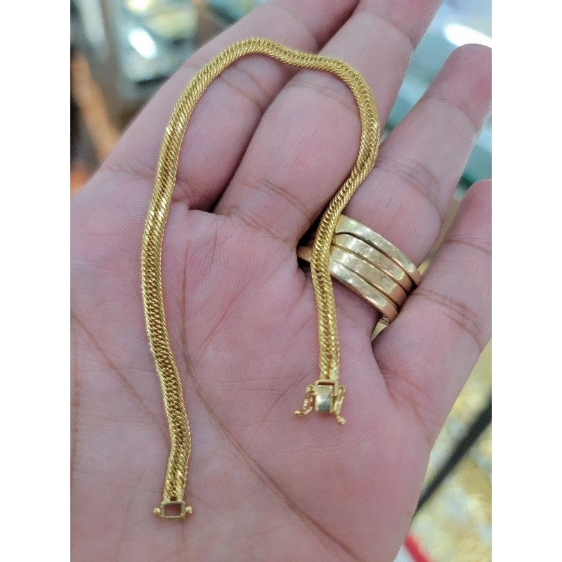 COD ️ ️PAWNABLE ️ ️TRIPLE LOCK JAPAN STYLE BRACELET ️ ️18K SAUDIGOLD ...