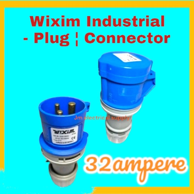 Wixim Industrial Plug -Connector 32A, BIR REGISTERED ® | Shopee Philippines