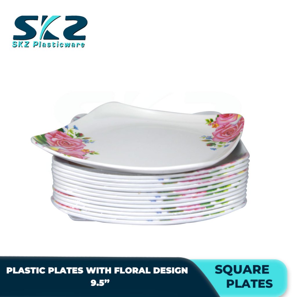 B-SERIES DESIGN SQUARE PLATE 6-12 SETS 9.5'' | Shopee Philippines