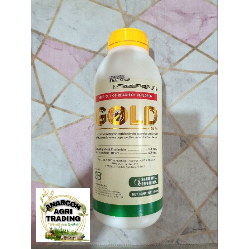 GOLD 20 SC ~ Systemic Insecticide (Clothianidin) 1 liter and 500ml ...