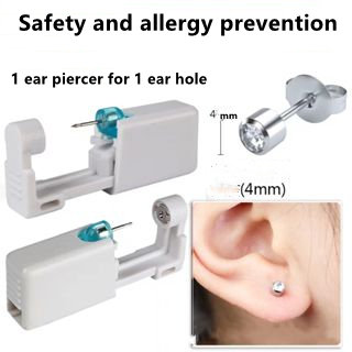 Painless Ear Piercing Gun Set Disposable Safety Asepsis Piercing Tool ...